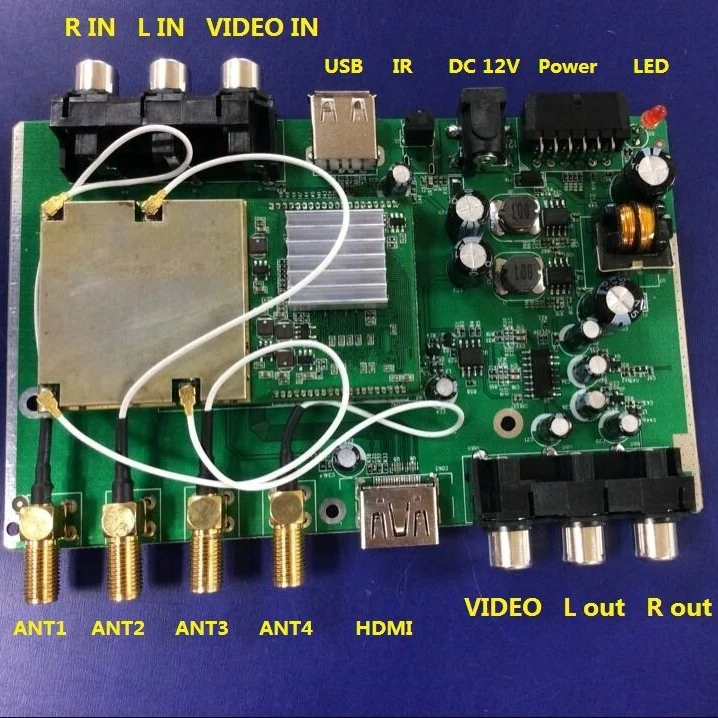 Best car dvb-t2 pcb module 4 tuner antenna digital tv 2025