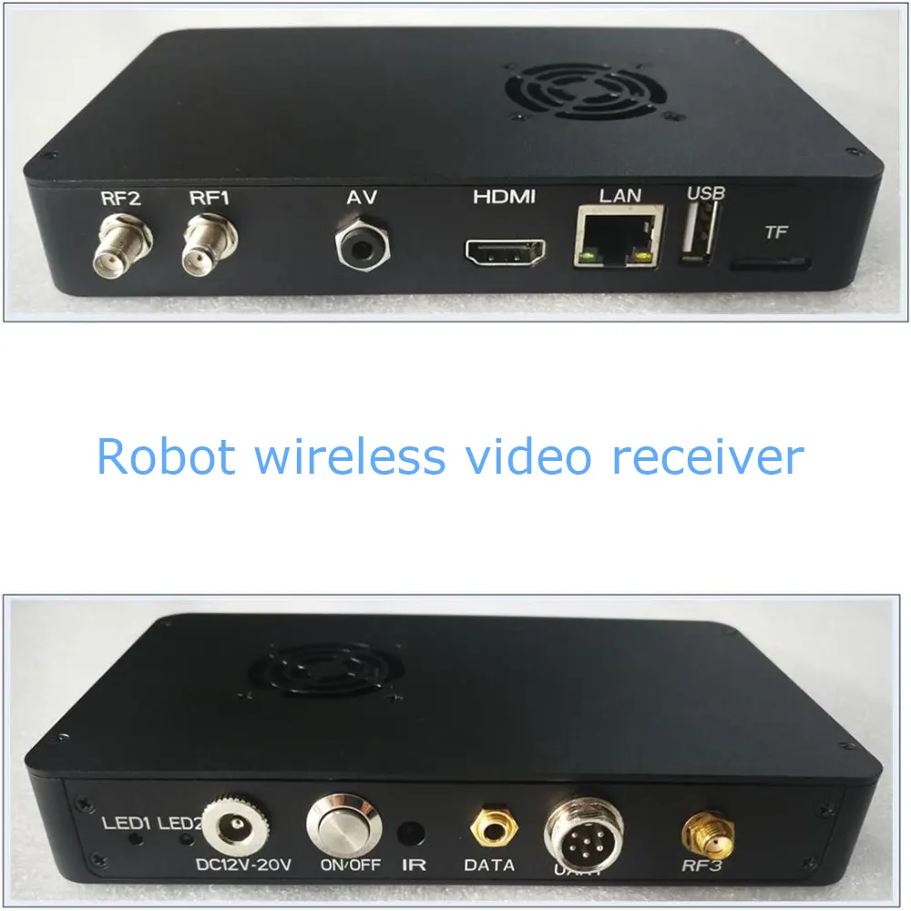 Ground robot two-way wireless data video audio transmitter receiver