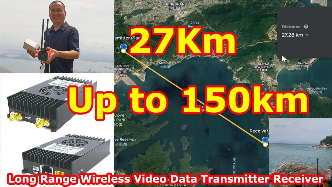 Video Thumbnail: best long-range wireless video transmitter and receiver drone uav HDMI IP ...